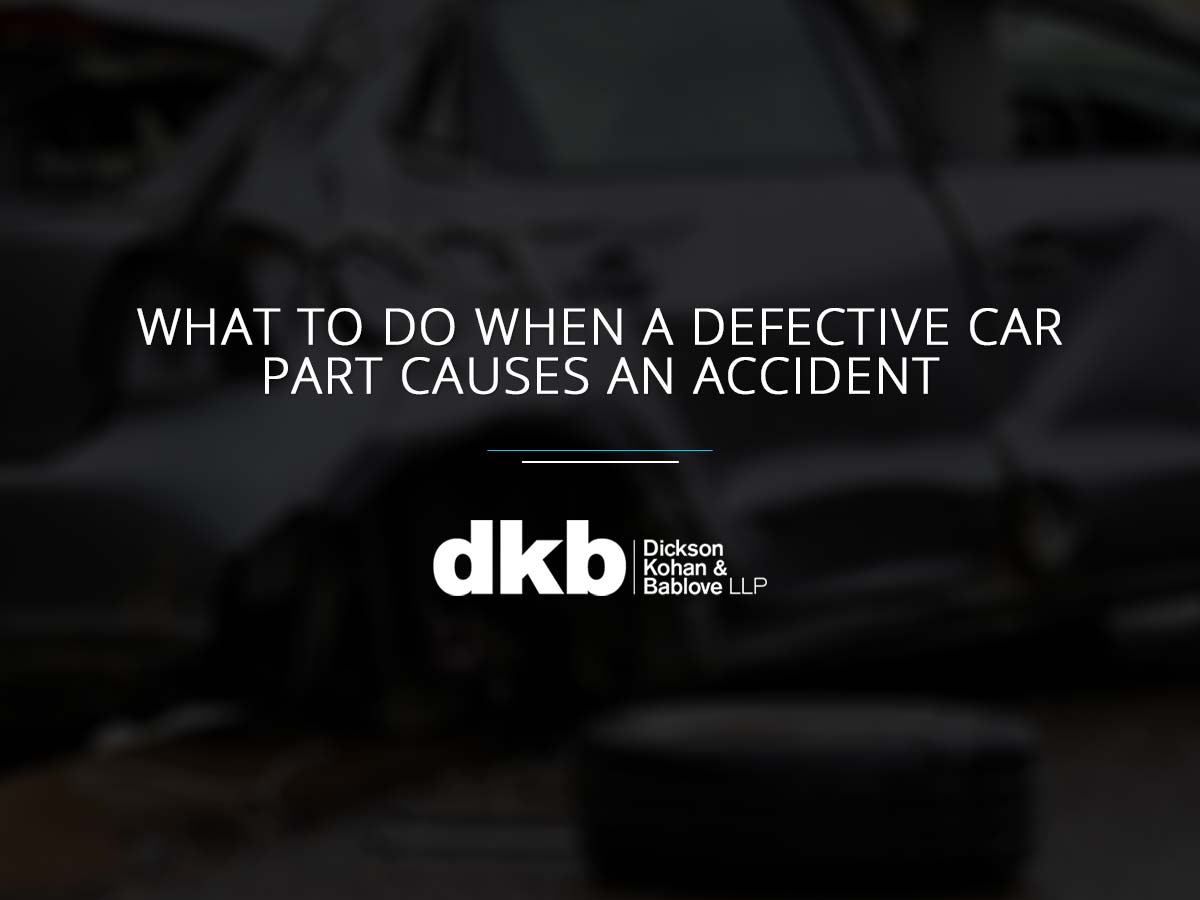 7 Steps to Take After a Defective Car Part Accident